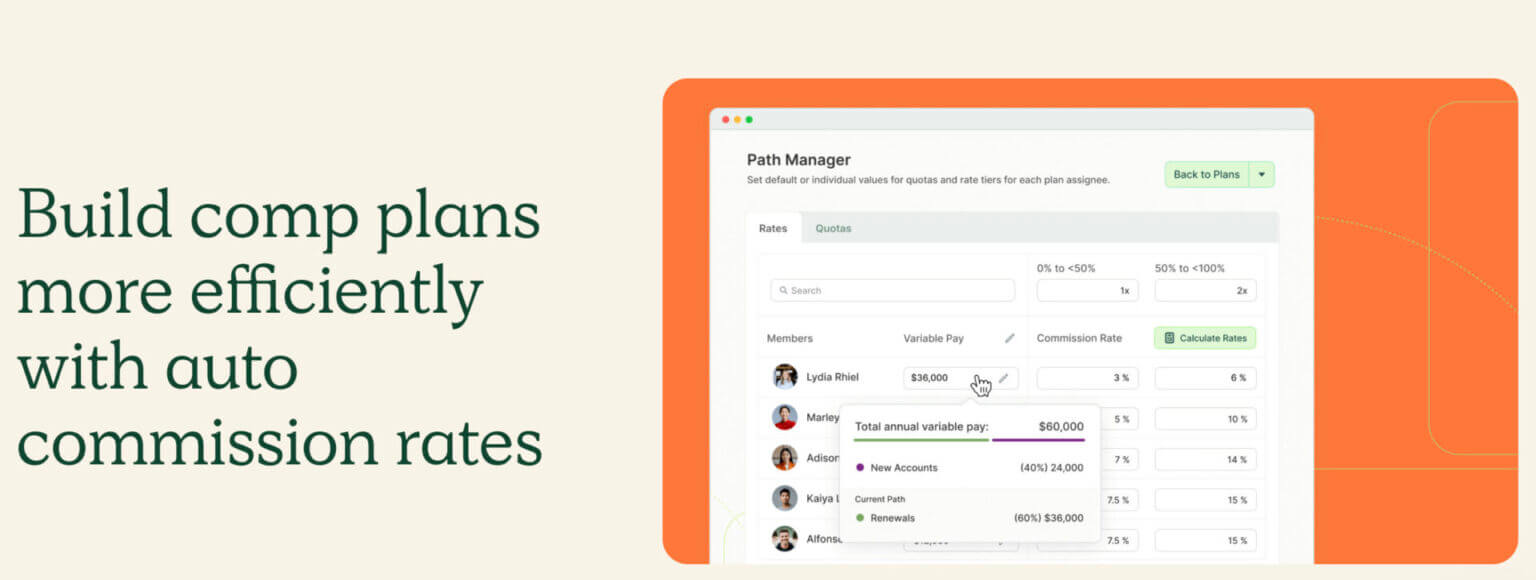 Sales commission rates by role - QuotaPath